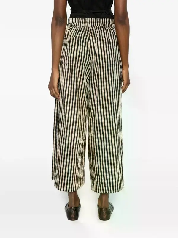 PSOPHIA Check-pattern Cropped Trousers