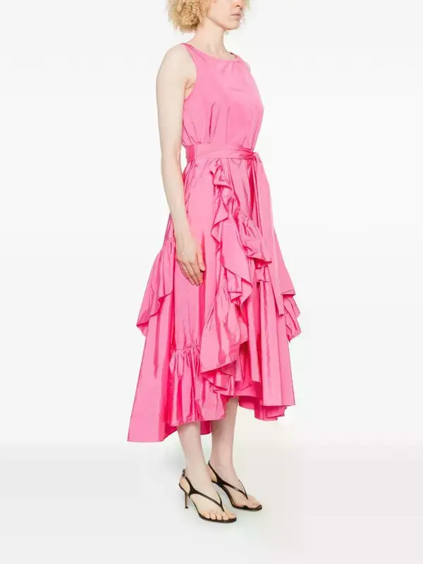 PSOPHIA Ruffled Tie Midi Dress