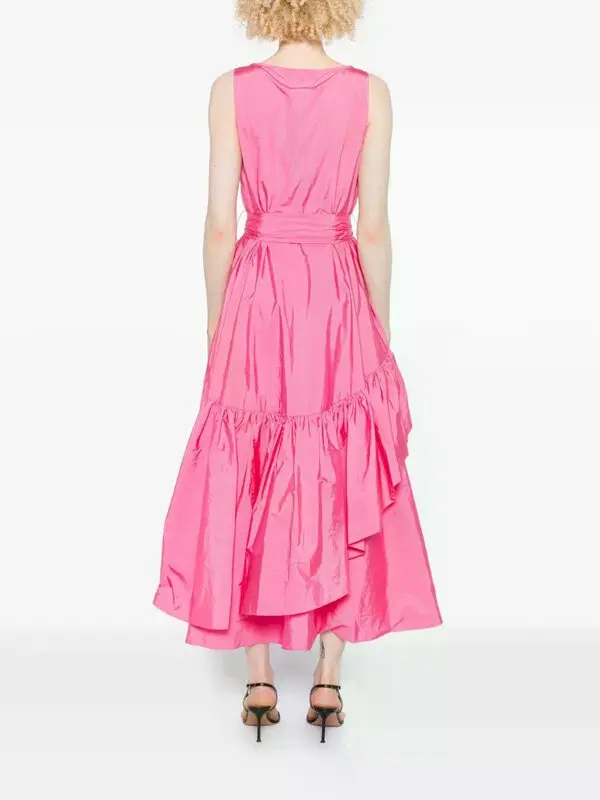 PSOPHIA Ruffled Tie Midi Dress