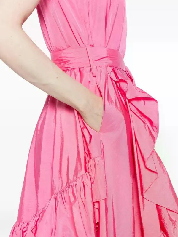 PSOPHIA Ruffled Tie Midi Dress