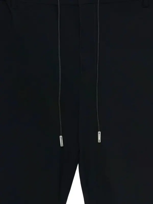 MOORER Drawstring-waist Trousers - Blue
