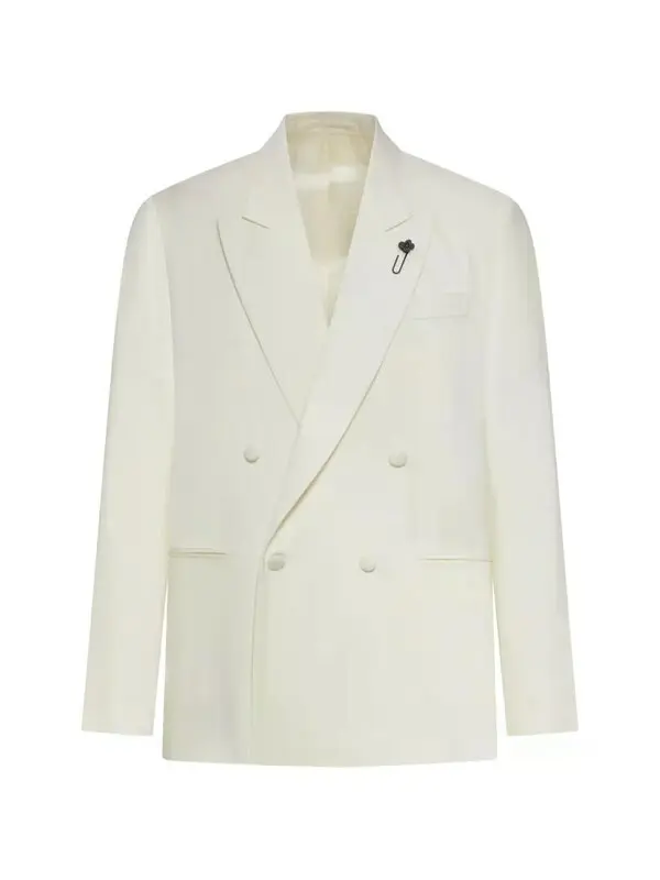 LARDINI Double-breasted Blazer - Neutrals