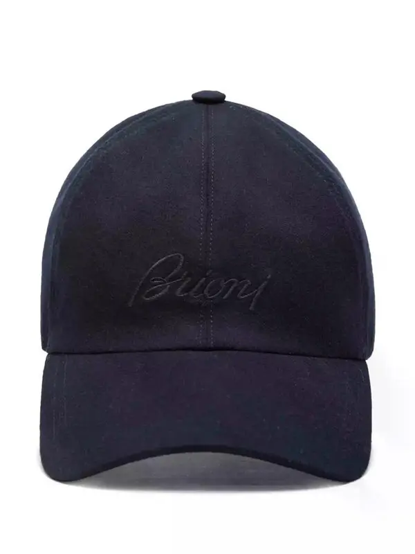 Brioni Logo-embroidered Cap - Blue