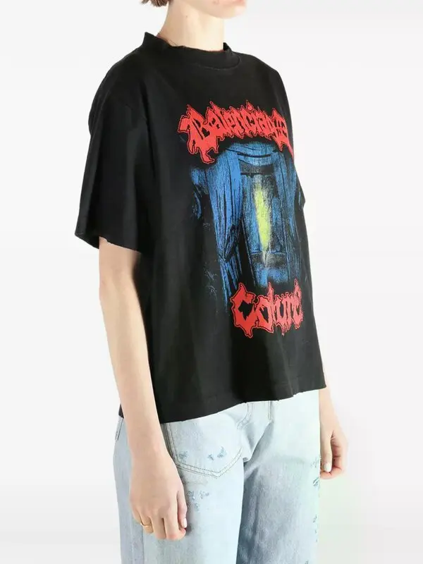 Balenciaga Graphic Print T-shirt - Black