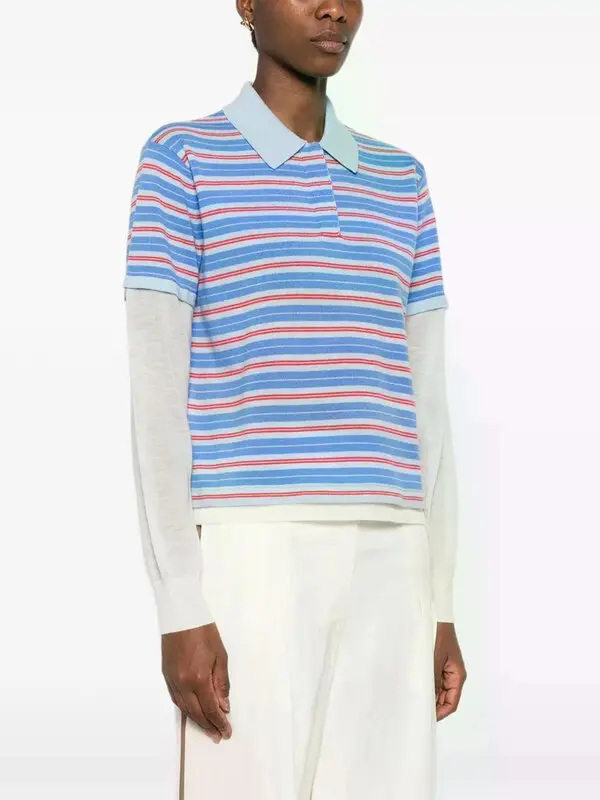 Guest In Residence Striped Layered Sweater