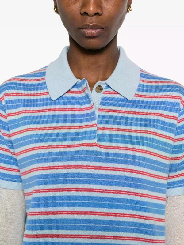 Guest In Residence Striped Layered Sweater