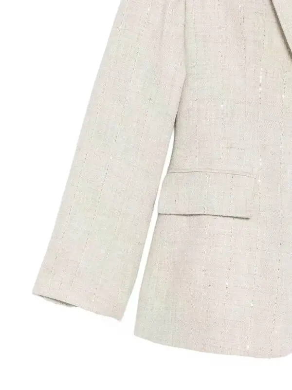 Lorena Antoniazzi Sequin Single-breasted Blazer - Neutrals