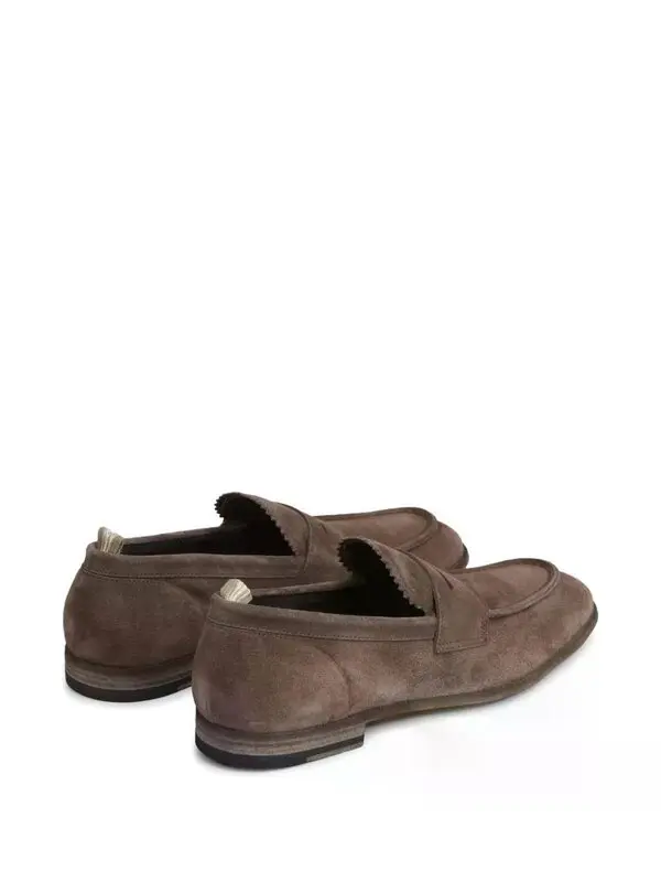 Officine Creative Scalloped-detail Penny Strap Loafers