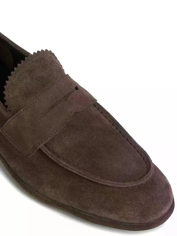 Officine Creative Scalloped-detail Penny Strap Loafers