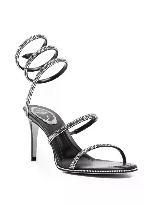 Rene Caovilla Cleo Embellished Sandals - Black