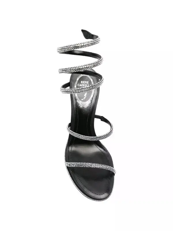 Rene Caovilla Cleo Embellished Sandals - Black