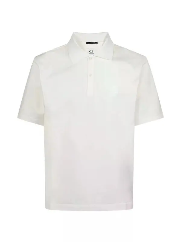 C.P. COMPANY Short-sleeve Cotton Polo Shirt - White