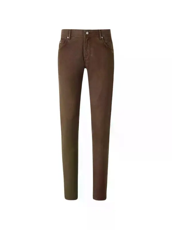 Marco Pescarolo Five-pocket Straight Leg Jeans - Brown