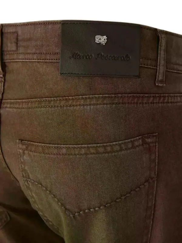 Marco Pescarolo Five-pocket Straight Leg Jeans - Brown