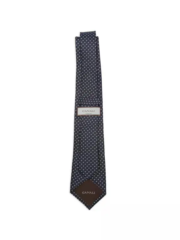 Canali Pattern Neck Tie - Blue