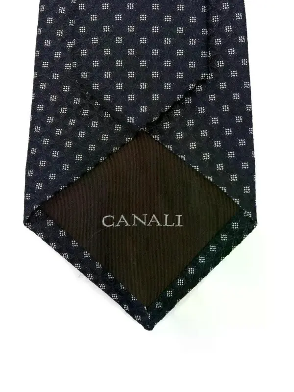 Canali Pattern Neck Tie - Blue