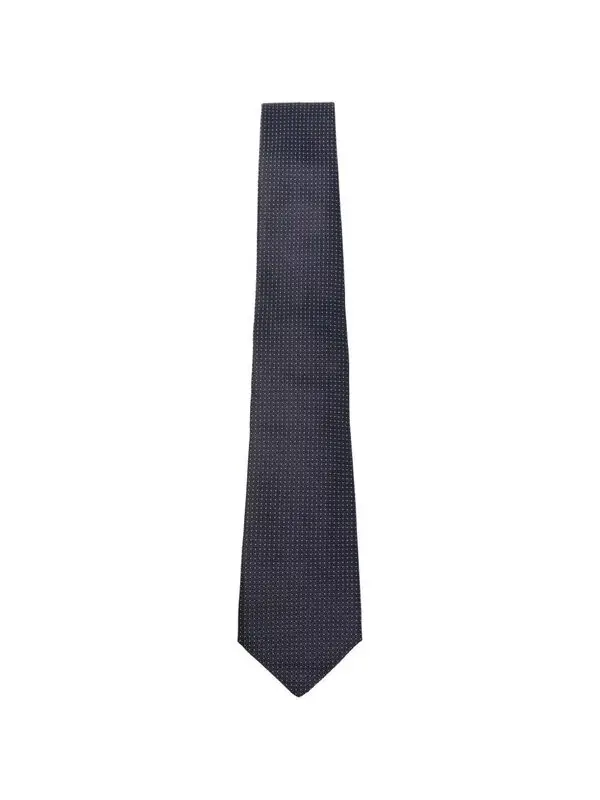 Canali Polka Dot Neck Tie - Blue