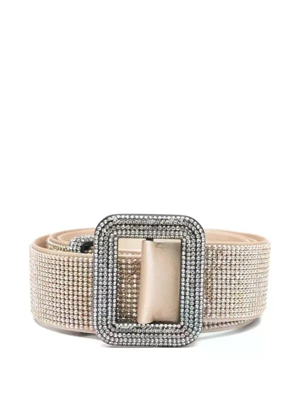 Benedetta Bruzziches Square-buckle Embellished Belt - Gold