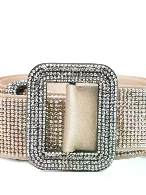 Benedetta Bruzziches Square-buckle Embellished Belt - Gold