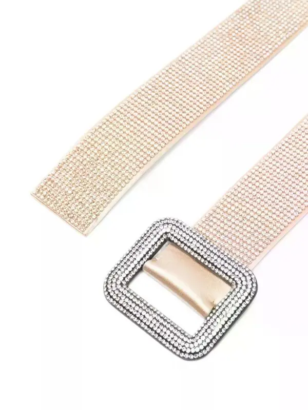 Benedetta Bruzziches Square-buckle Embellished Belt - Gold