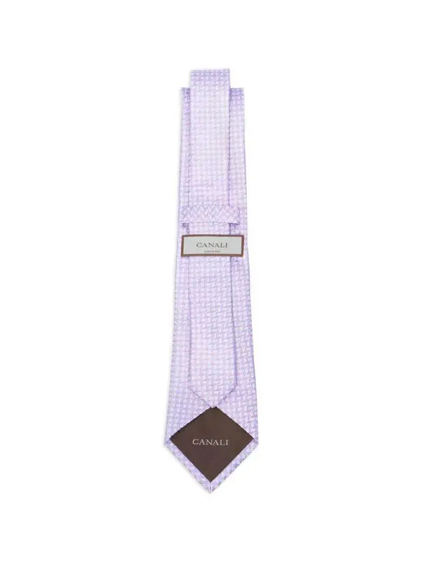 Canali Patterned Neck Tie - Purple
