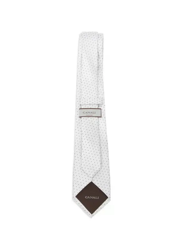 Canali Patterned Necktie - Grey