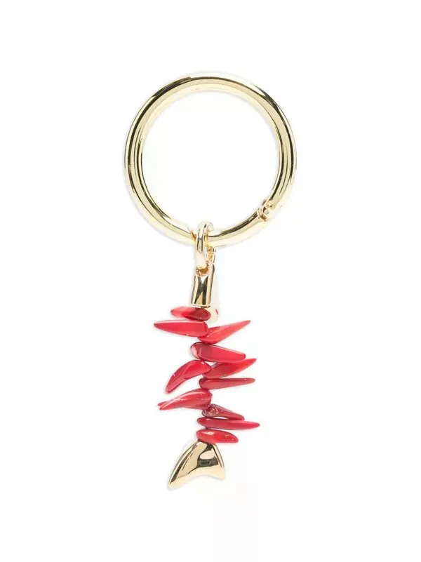 Benedetta Bruzziches Coral Charm Keyring - Gold