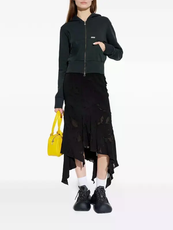AVAVAV Asymmetric Hem Frayed Skirt