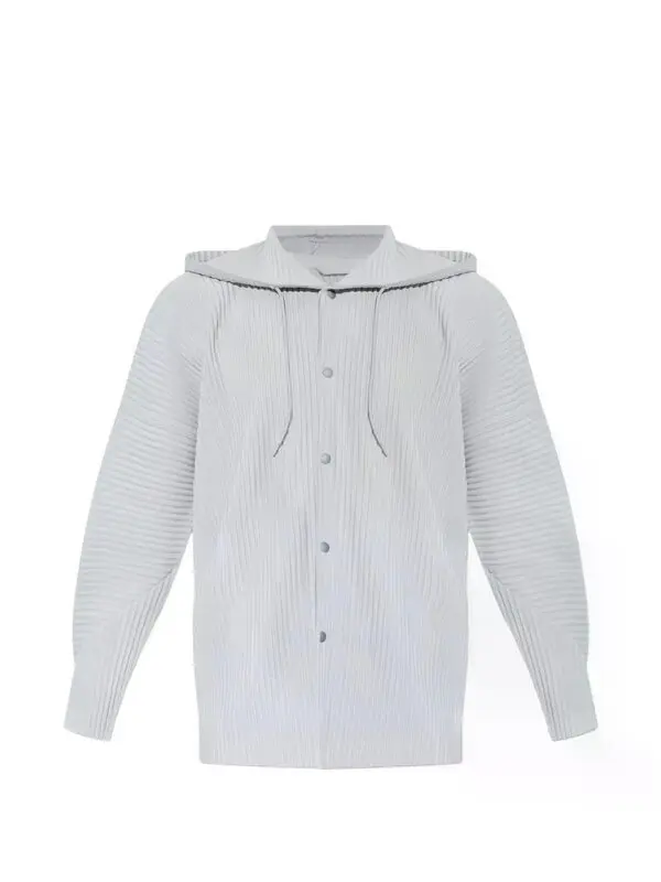 Issey Miyake Hooded Pleated Jacket - Grey