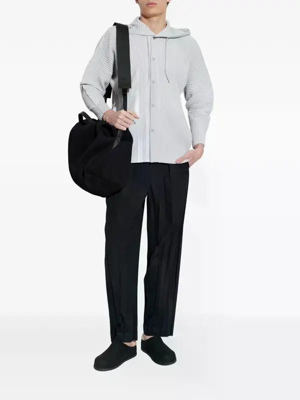 Issey Miyake Hooded Pleated Jacket - Grey