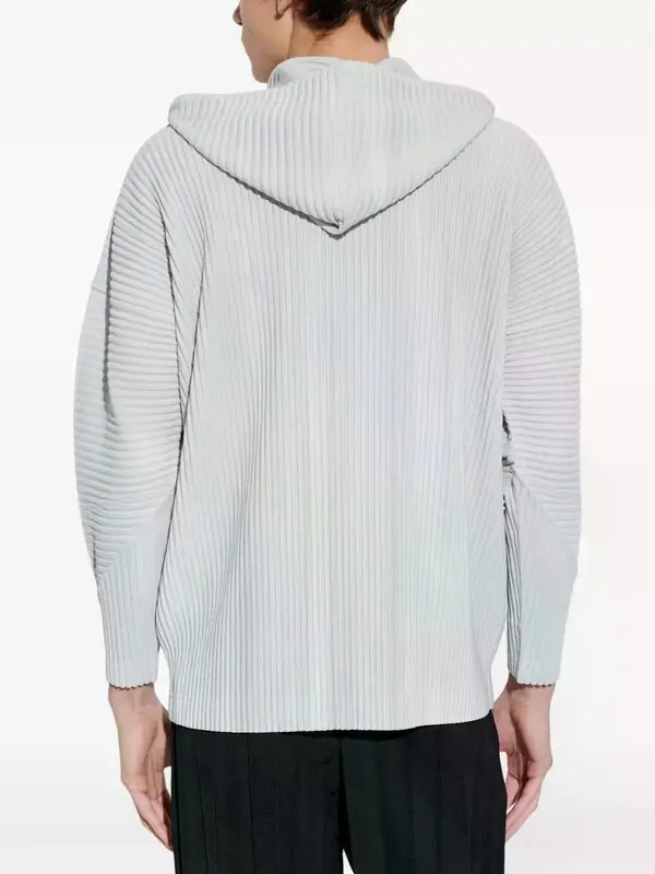 Issey Miyake Hooded Pleated Jacket - Grey