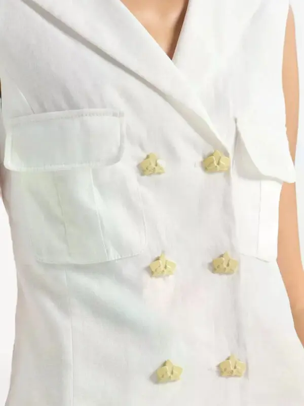 GENNY Double-breasted Lapel Vest