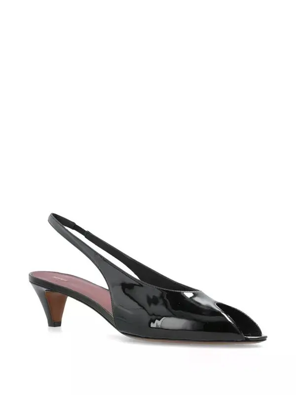 NEOUS Hamal Peep-toe Slingback Pumps - Black