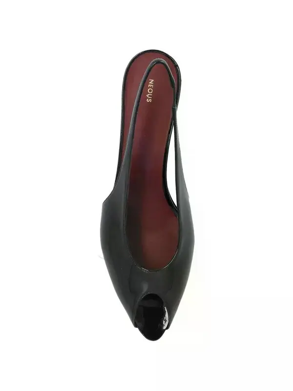 NEOUS Hamal Peep-toe Slingback Pumps - Black