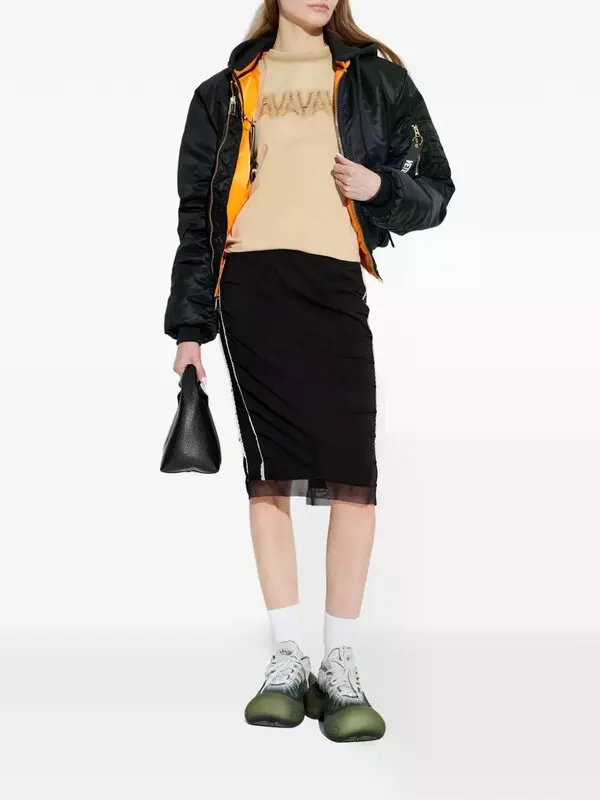 AVAVAV Logo Cut-out T-shirt - Neutrals