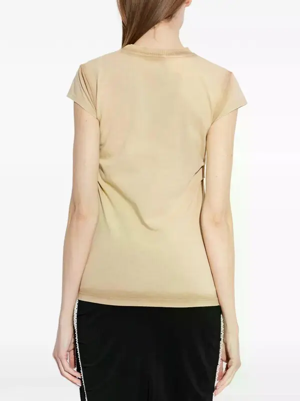 AVAVAV Logo Cut-out T-shirt - Neutrals