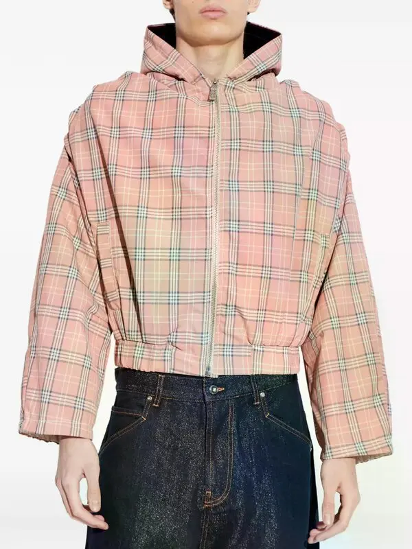 PDF Checked Hooded Jacket