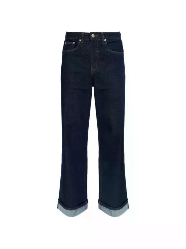 GESTUZ Cuffed Jeans - Blue