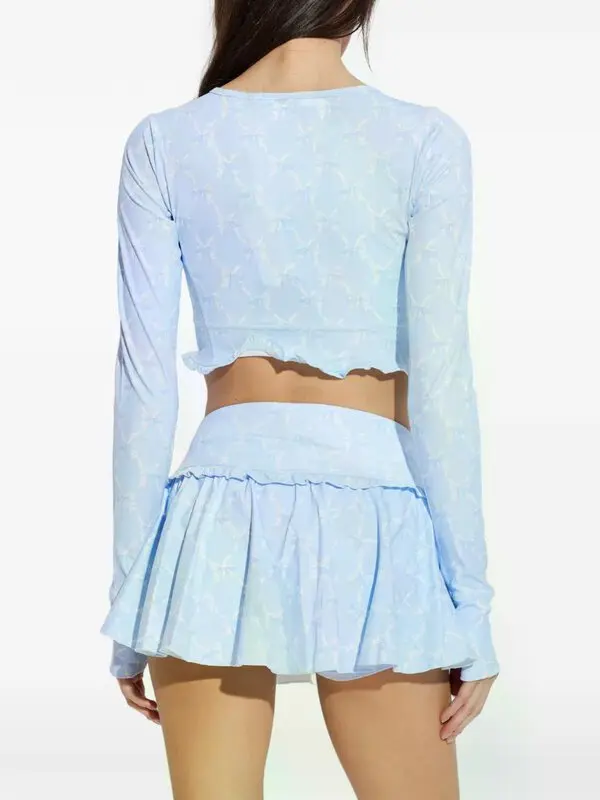 LoveShackFancy Laudie Ruffle Long-sleeve Top