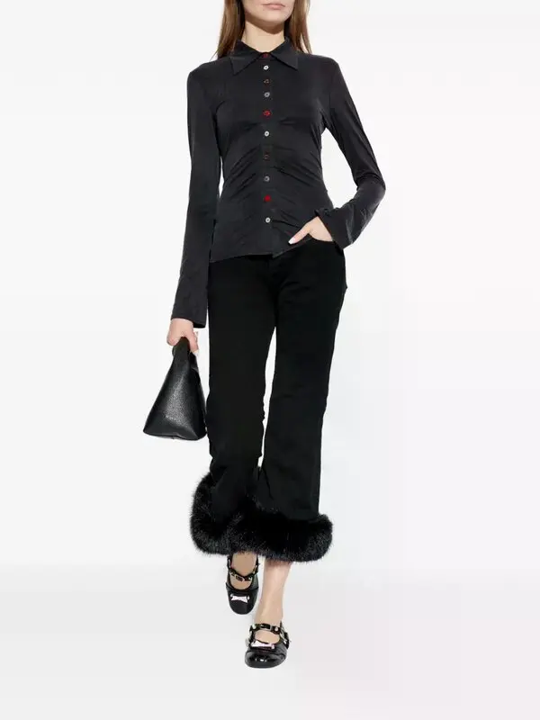 AVAVAV Buttoned Long-sleeve Shirt - Black