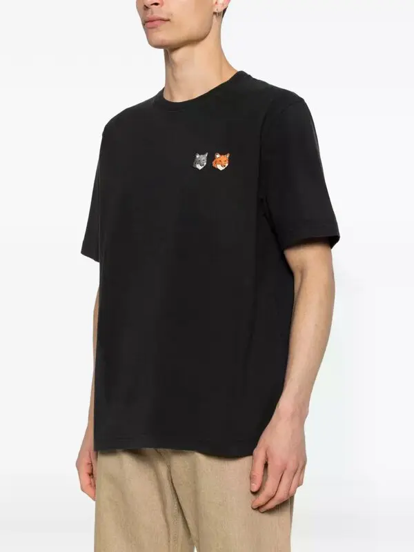 Maison Kitsuné Double Bold Fox Head Appliqué T-shirt