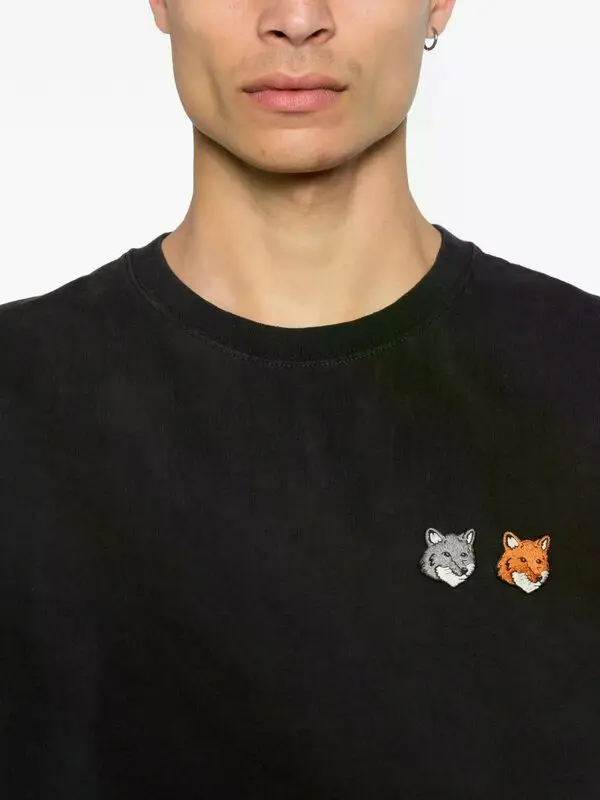 Maison Kitsuné Double Bold Fox Head Appliqué T-shirt