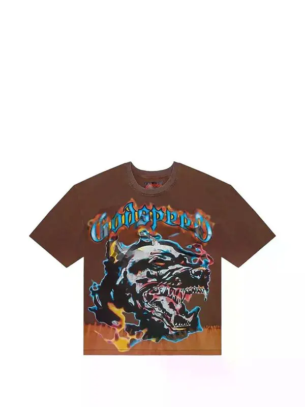 GODSPEED Off The Leash Graphic-print T-shirt - Brown