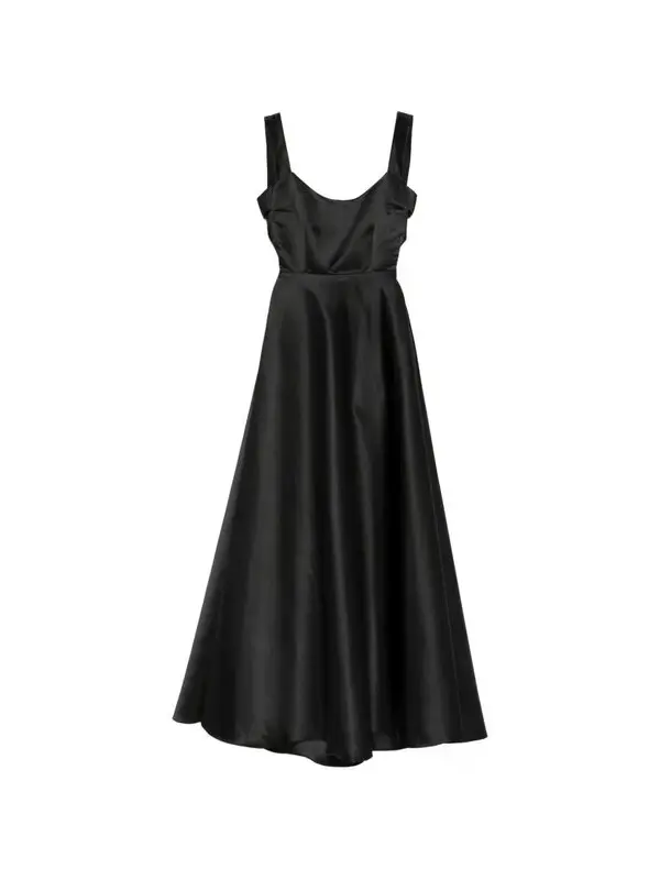 Alchemy Fashions Lia Scoop-neck Maxi Dress - Black