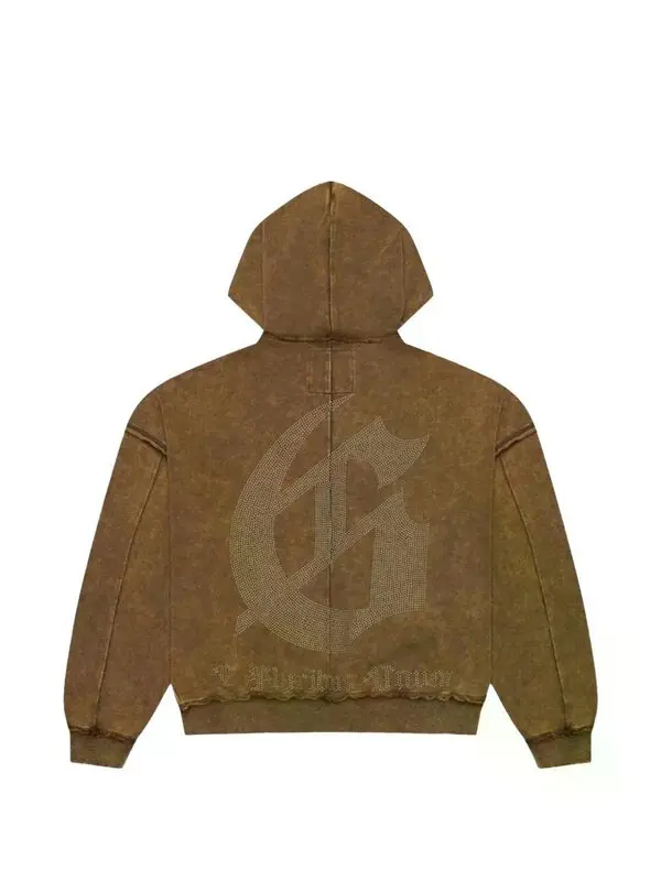 GODSPEED Studded Logo Hoodie - Brown
