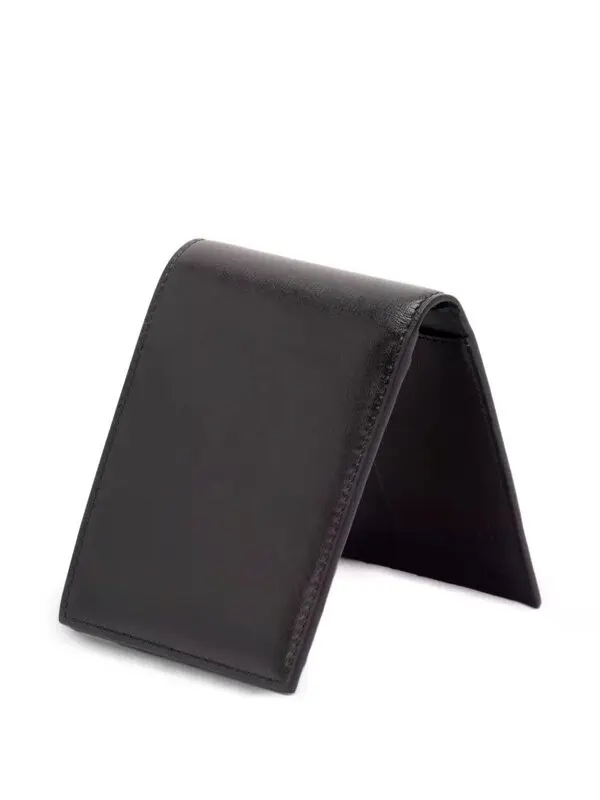 Fendi Logo Plaque Leather Wallet - Black