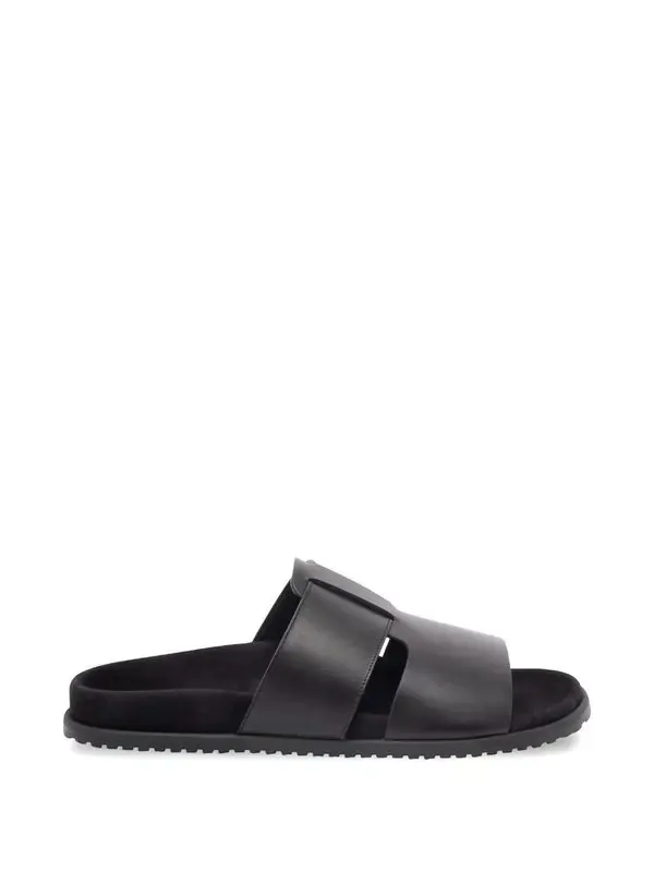 Dolce & Gabbana Leather Slip-on Sandals - Black