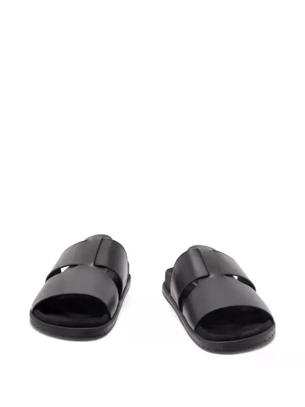 Dolce & Gabbana Leather Slip-on Sandals - Black