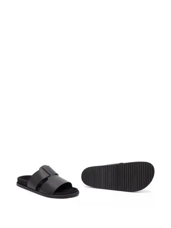 Dolce & Gabbana Leather Slip-on Sandals - Black