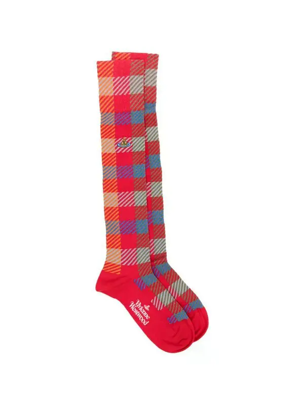 VIVIENNE WESTWOOD Checked Socks - Red